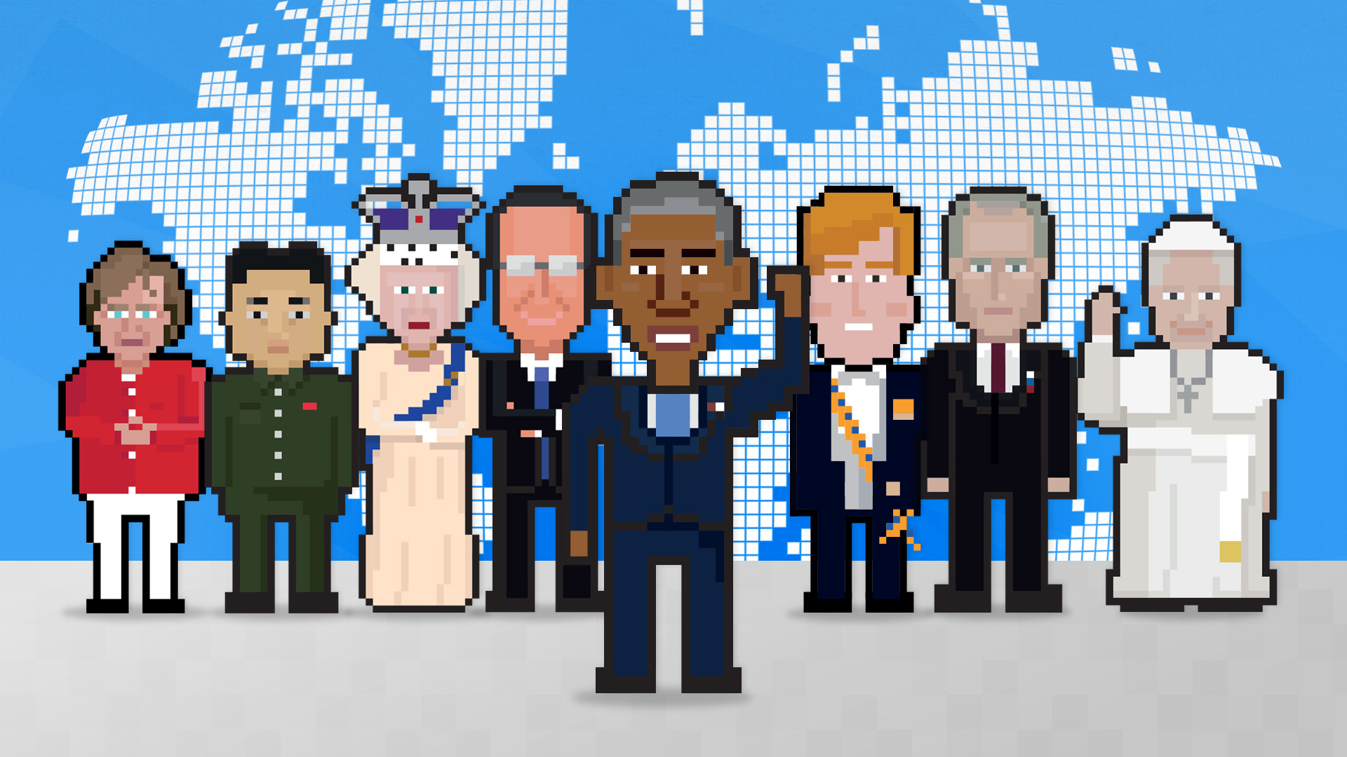 What World Leaders Look Like as 8-bit Game Characters - GameHouse